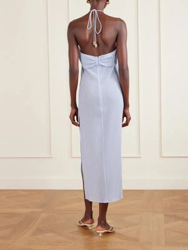 Magda Butrym Embellished Halterneck Maxi Dress