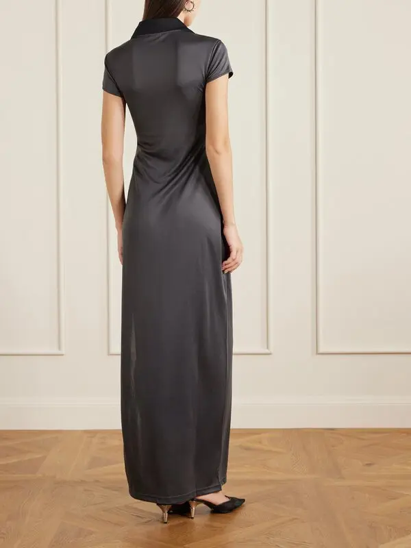 COURREGES Embroidered Jersey Maxi Dress