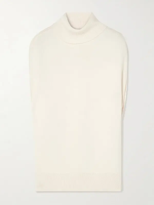TOTEME Oversized Knitted Wool Turtleneck Tank