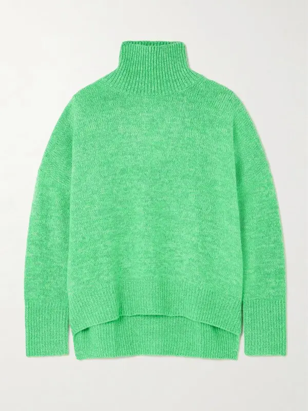 LISA YANG Heidi Cashmere Turtleneck Sweater - Green