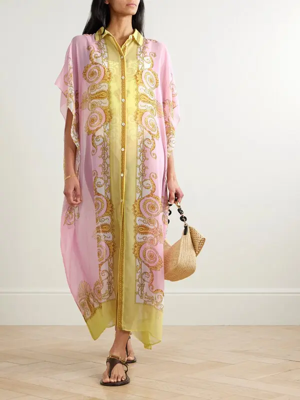 Versace Printed Georgette Kaftan