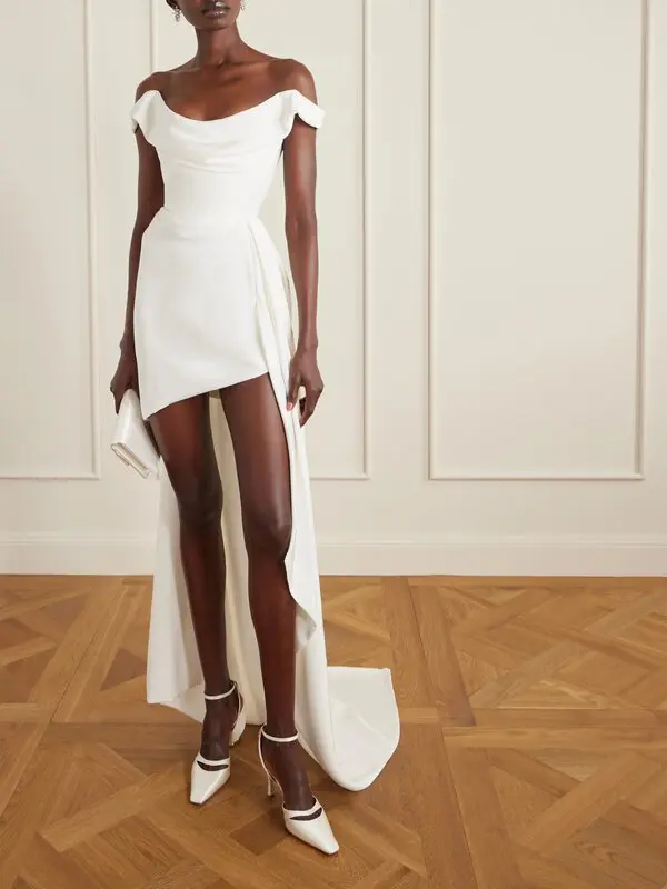 VIVIENNE WESTWOOD Comet Asymmetric Draped Silk-cady Mini Dress