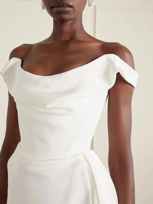 VIVIENNE WESTWOOD Comet Asymmetric Draped Silk-cady Mini Dress