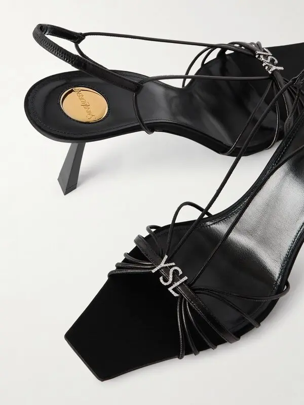 Saint Laurent Jerry Logo-embellished Slingback Sandals