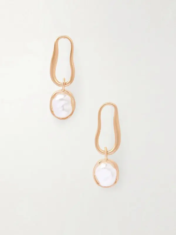 Cult Gaia Vera Faux Pearl Earrings - Gold