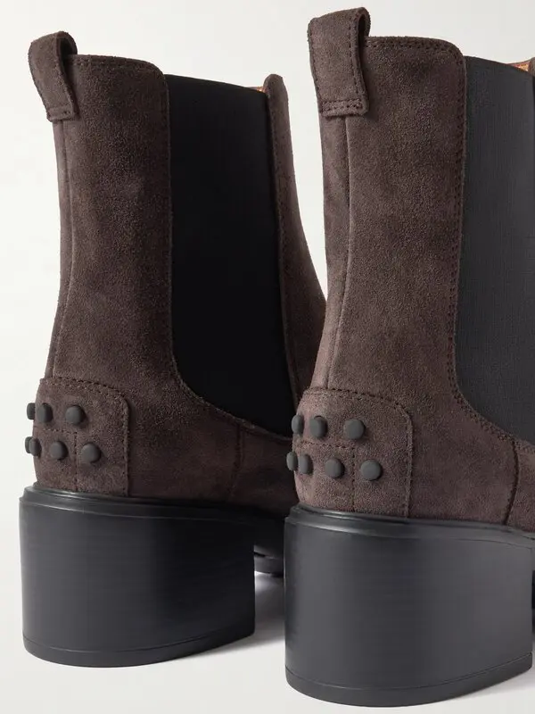 TOD'S Suede Chelsea Boots - Brown