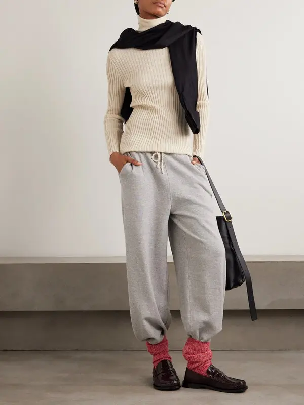 THE ELDER STATESMAN Ribbed Cashmere Turtleneck Sweater