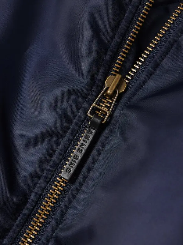 ANINE BING Leon Padded Shell Bomber Jacket - Blue