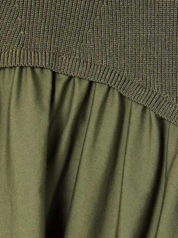 Simkhai Ovie Pleated Midi Skirt - Green