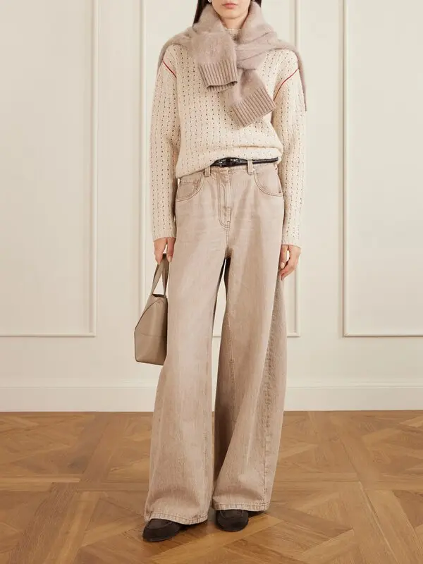 THE ELDER STATESMAN Glacier Open-knit Cashmere Sweater