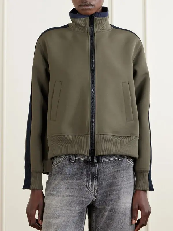 Sacai Pleated Tech-jersey Blouson Jacket