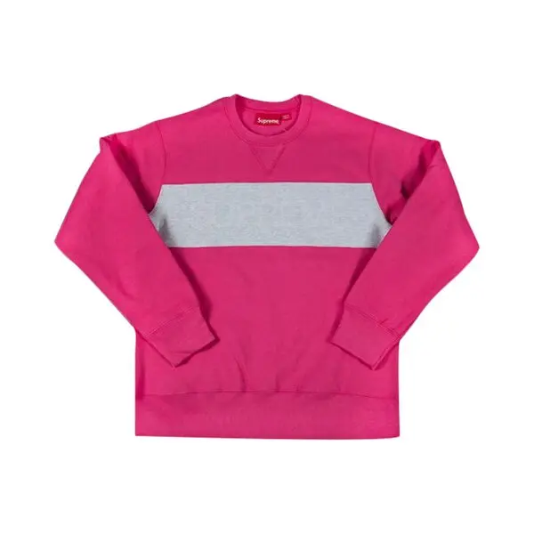 Supreme Zig Zag Stitch Panel Crewneck