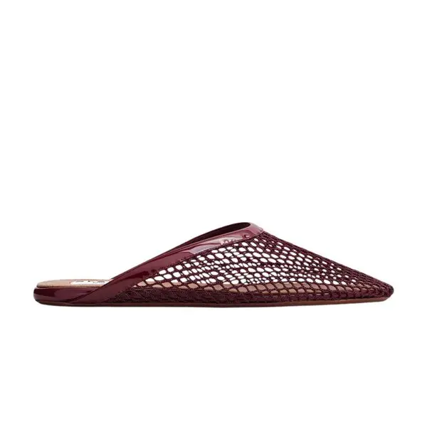 Alaïa Fishnet Mule - Brown