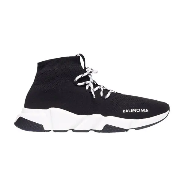 Balenciaga Speed Trainer Lace-up Sneakers - Black