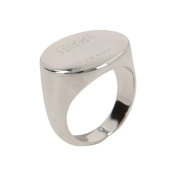 MAISON MARGIELA Numeric Oval Ring - Silver