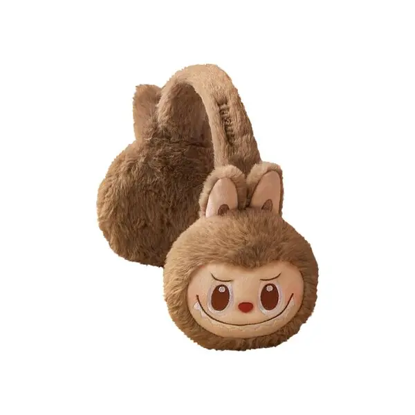 POP MART The Monsters Labubu Plush Earmuffs - Brown