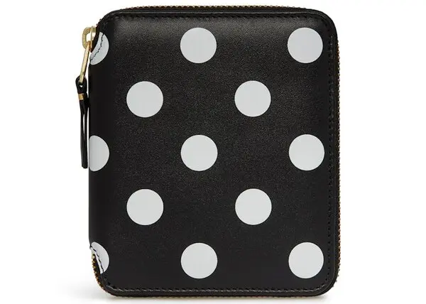 Comme Des Garçons Sa2100pd Wallet Polka Dots - Black