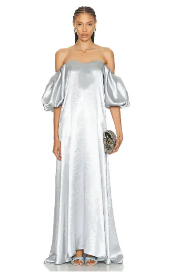 Caroline Constas Palmer Gown - Cloud Blue