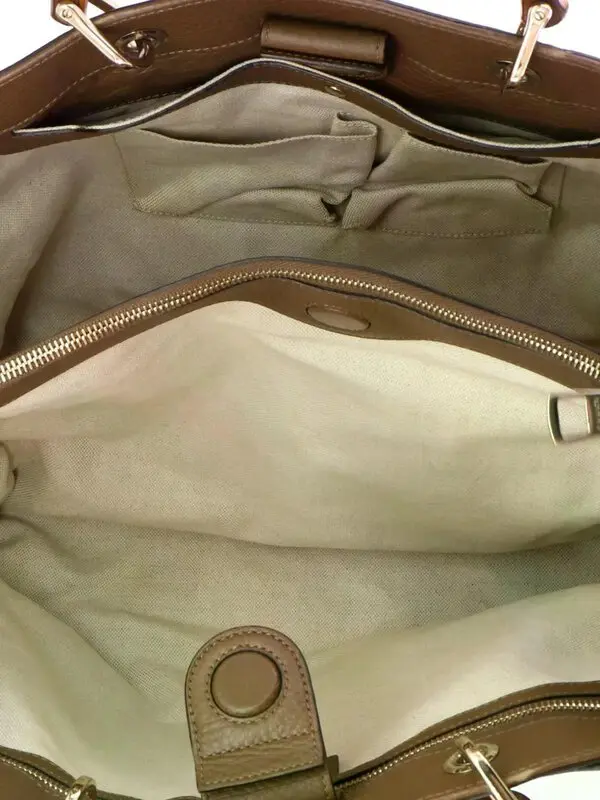 Gucci Bamboo Shopper Leather Large Tote Bag