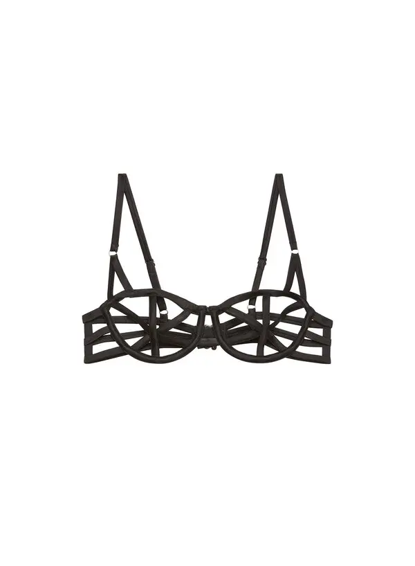 Fleur Du Mal Caged Bra - Black