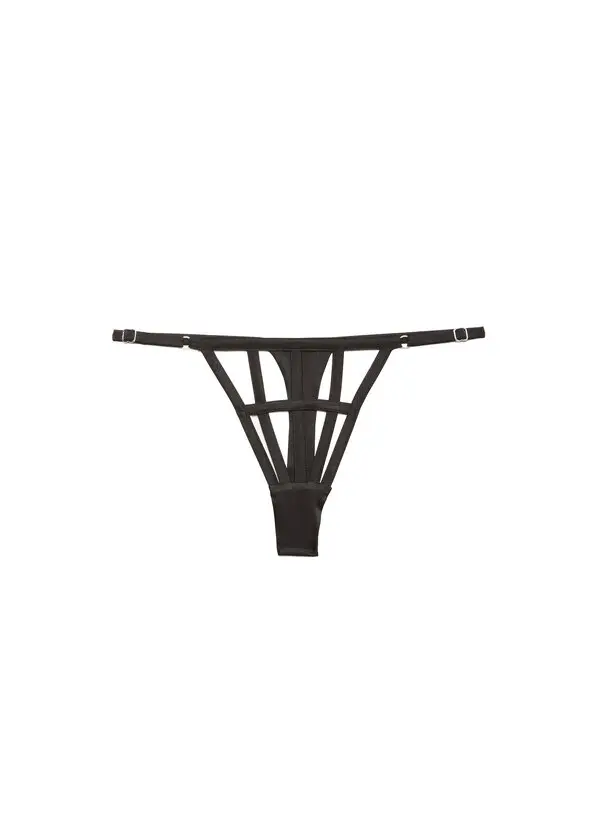 Fleur Du Mal Caged Thong - Black