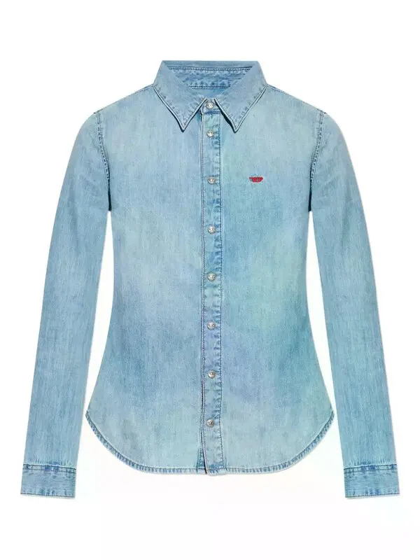 DIESEL® De-eazy Button Embroidered Shirt