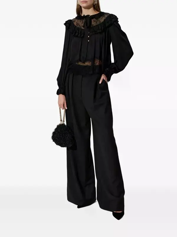 SELF-PORTRAIT Lace Ruffled Blouse
