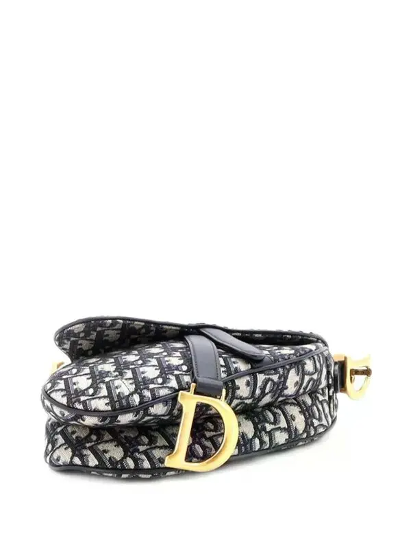 Dior Saddle Handbag Oblique Canvas Mini Shoulder Bag - Blue