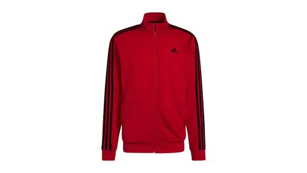Adidas Essentials Warm 3-stripes Track Jacket - Scarelet Red Black