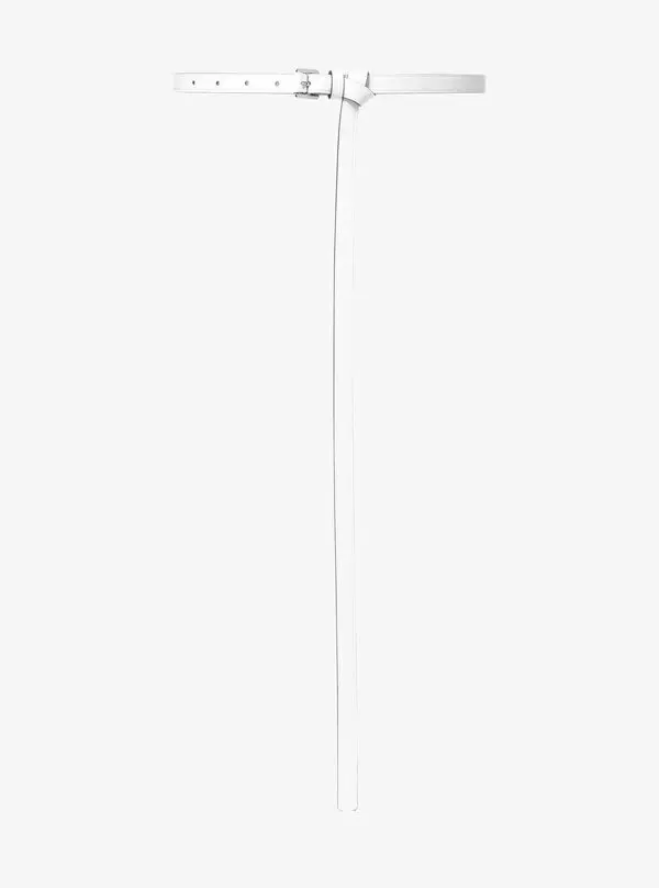 Michael Kors Carolyn Leather Waist Belt - White