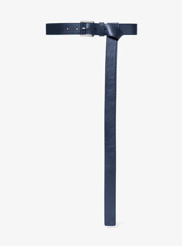 Michael Kors Jodi Leather Belt - Blue