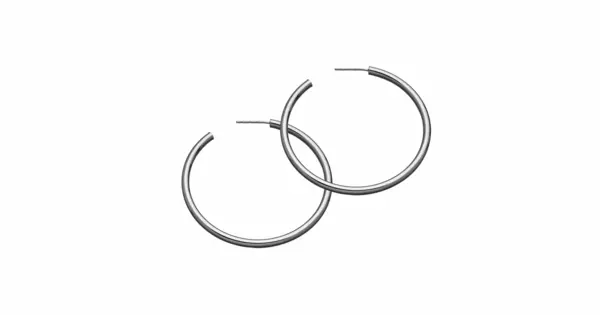 Jennifer Zeuner Jewelry Selene 2" Hoop Earrings - One-color