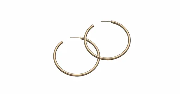 Jennifer Zeuner Jewelry Selene 2" Hoop Earrings - One-color