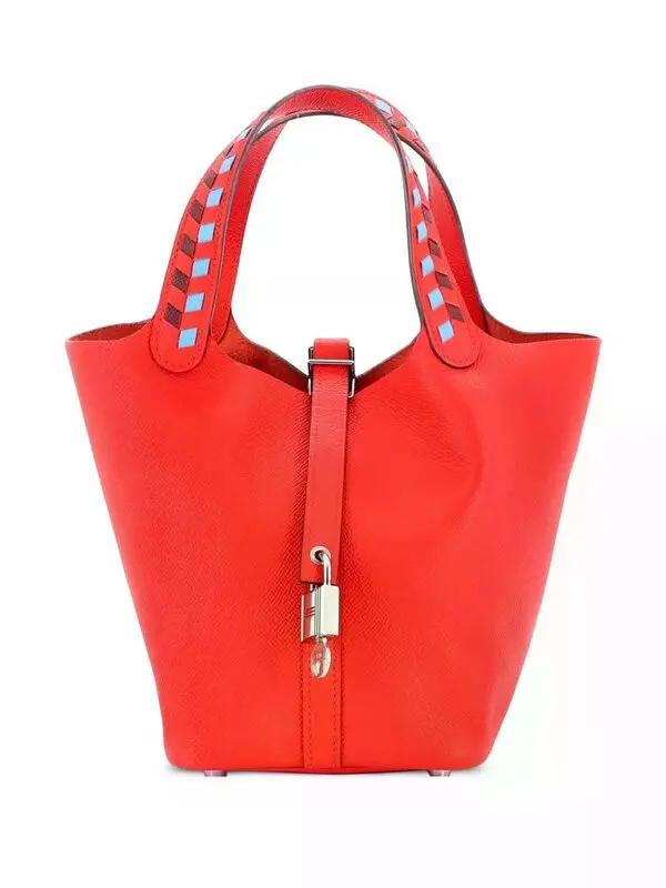 Hermès Picotin Lock Tressage Epsom Pm Bucket Bag - Blue