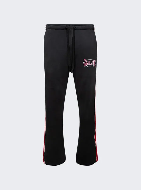 NAHMIAS Striped Wide Sweatpants Aged - Black
