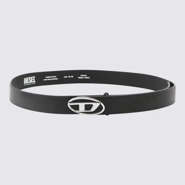 Diesel Leather D Belt - Black