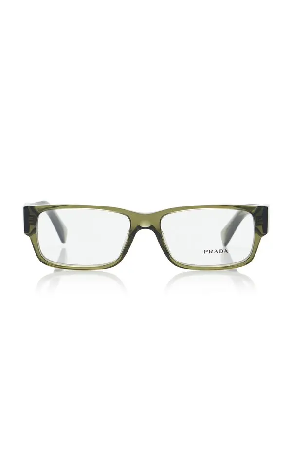 Prada Square-frame Acetate Glasses - Green