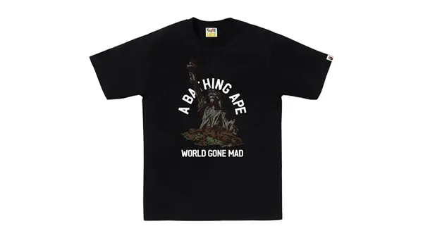 A BATHING APE Statue Of Liberty Tee Shirt