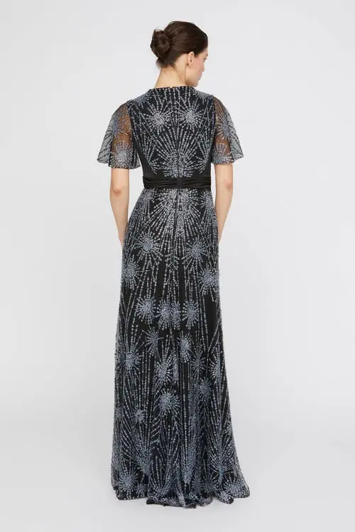 Theia Lavina Beaded Gown