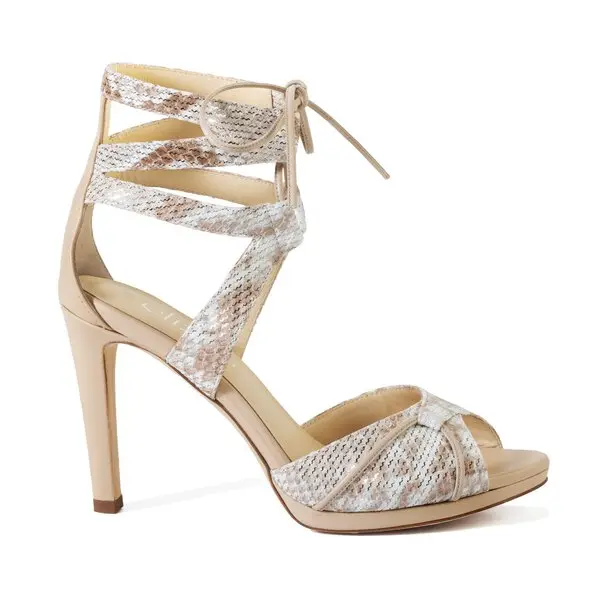 ELIZEE Ametista Sandal - Creme Python