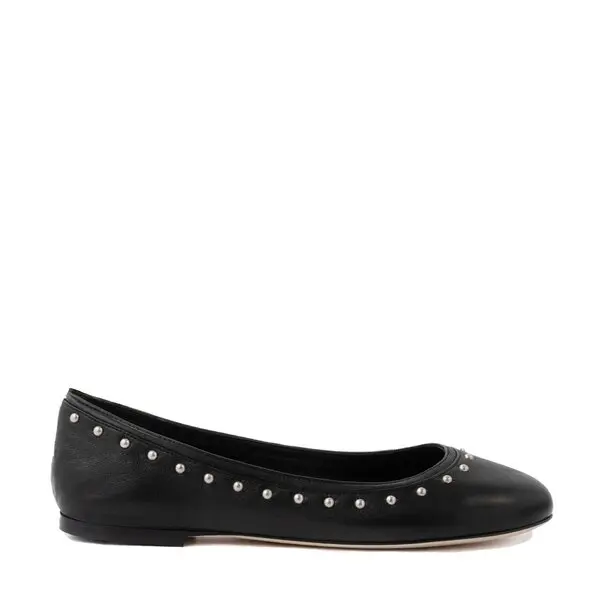 ELIZEE Gemma Ballerina Flats - Black/studs
