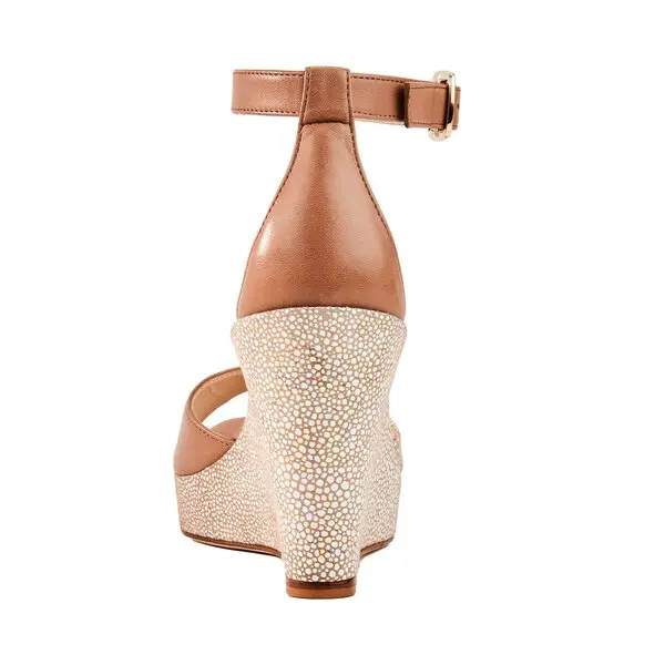 ELIZEE Brigitte Wedge - Caffè / Brown