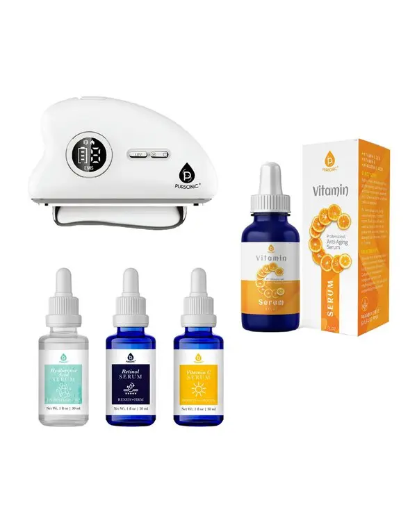 PURSONIC 3-in-1 Advanced Skincare Led Light Bundle - White