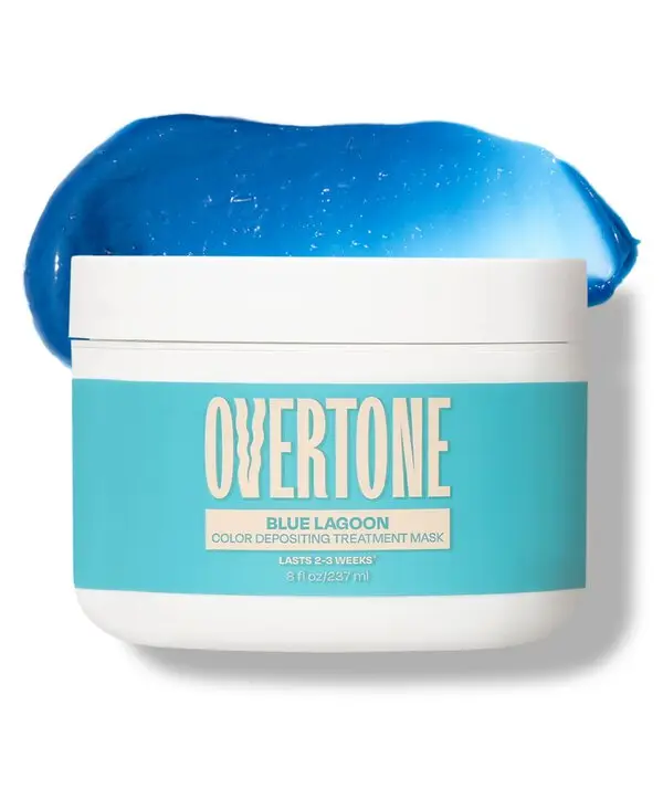 OVERTONE Color Depositing Hair Mask – Semi-permanent Hair Dye + Deep Conditioner - Blue Lagoon