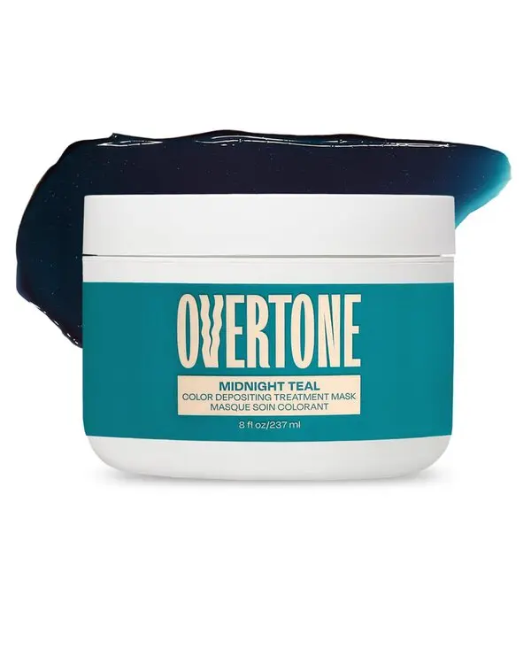 OVERTONE Color Depositing Hair Mask – Semi-permanent Hair Dye + Deep Conditioner - Midnight Teal