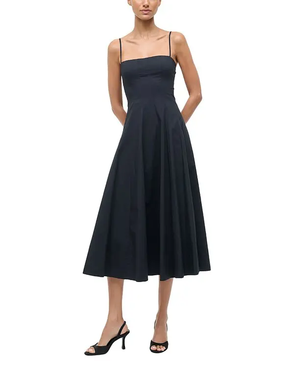 Staud Wylie Midi Dress - Black