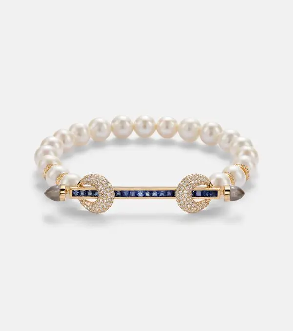 ANANYA Chakra 18kt Bracelet With Gemstones - Gold