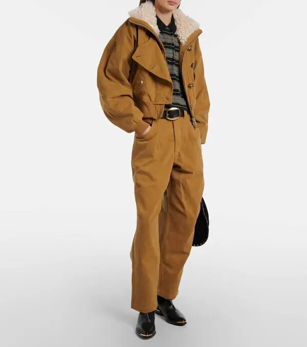 MARANT ETOILE Oana Cotton Twill Jacket - Beige