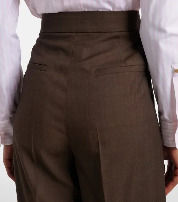 Max Mara Quorum Virgin Wool Wide-leg Pants