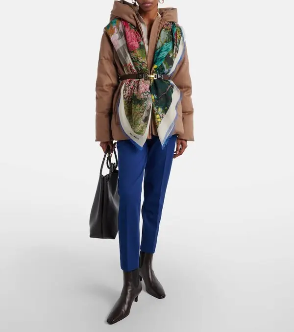 Max Mara Pegno Cropped Slim Pants - Blue